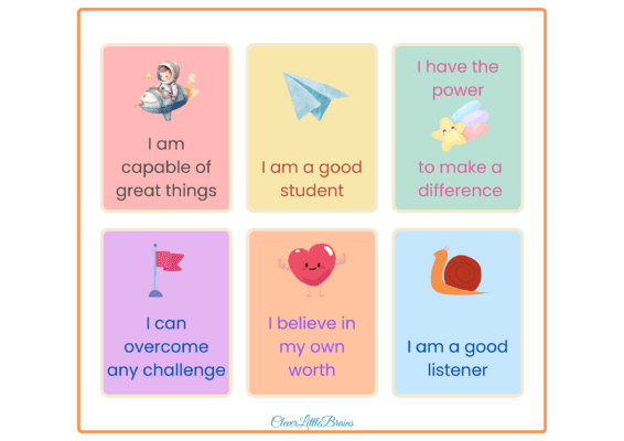 32 Affirmation Flash Cards | Positive Daily Affirmation Cards For Kids ...