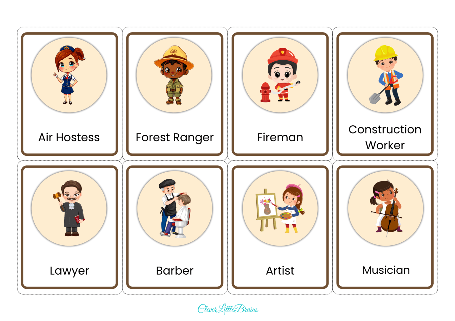 32 Profession Names Flashcards For Kids | Occupations List ...