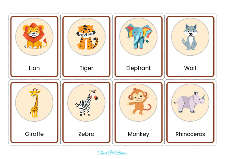 32 Wild Animals Flashcards | List Of Wild Animal Names And Pictures For ...
