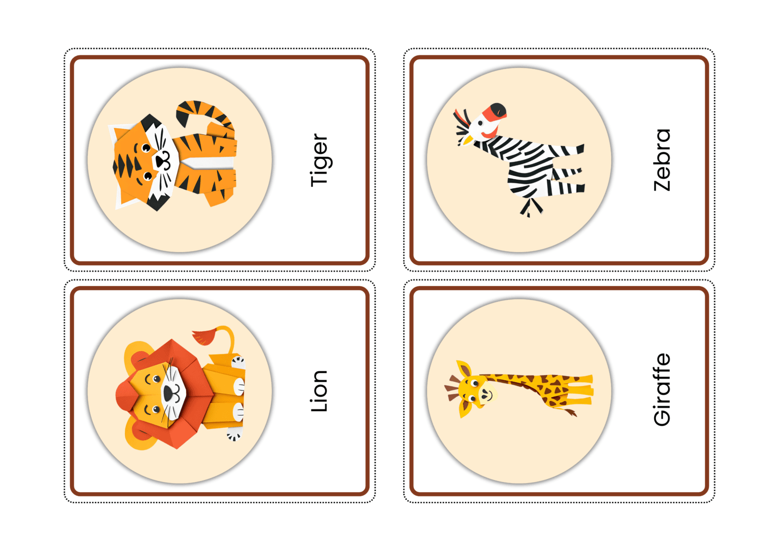 32 Wild Animals Flashcards | List Of Wild Animal Names And Pictures For ...