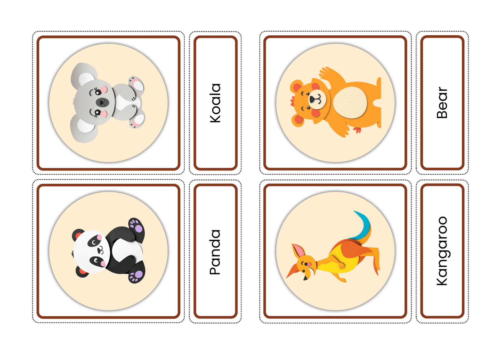 32 Wild Animals Flashcards | List Of Wild Animal Names And Pictures For ...