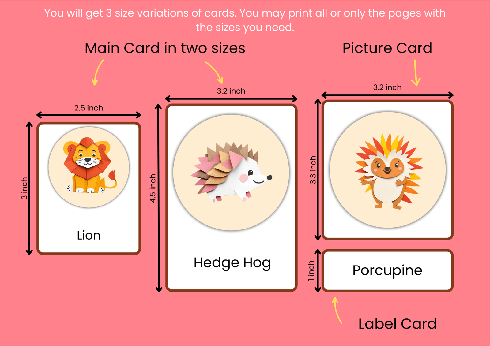 32 Wild Animals Flashcards | List Of Wild Animal Names And Pictures For ...